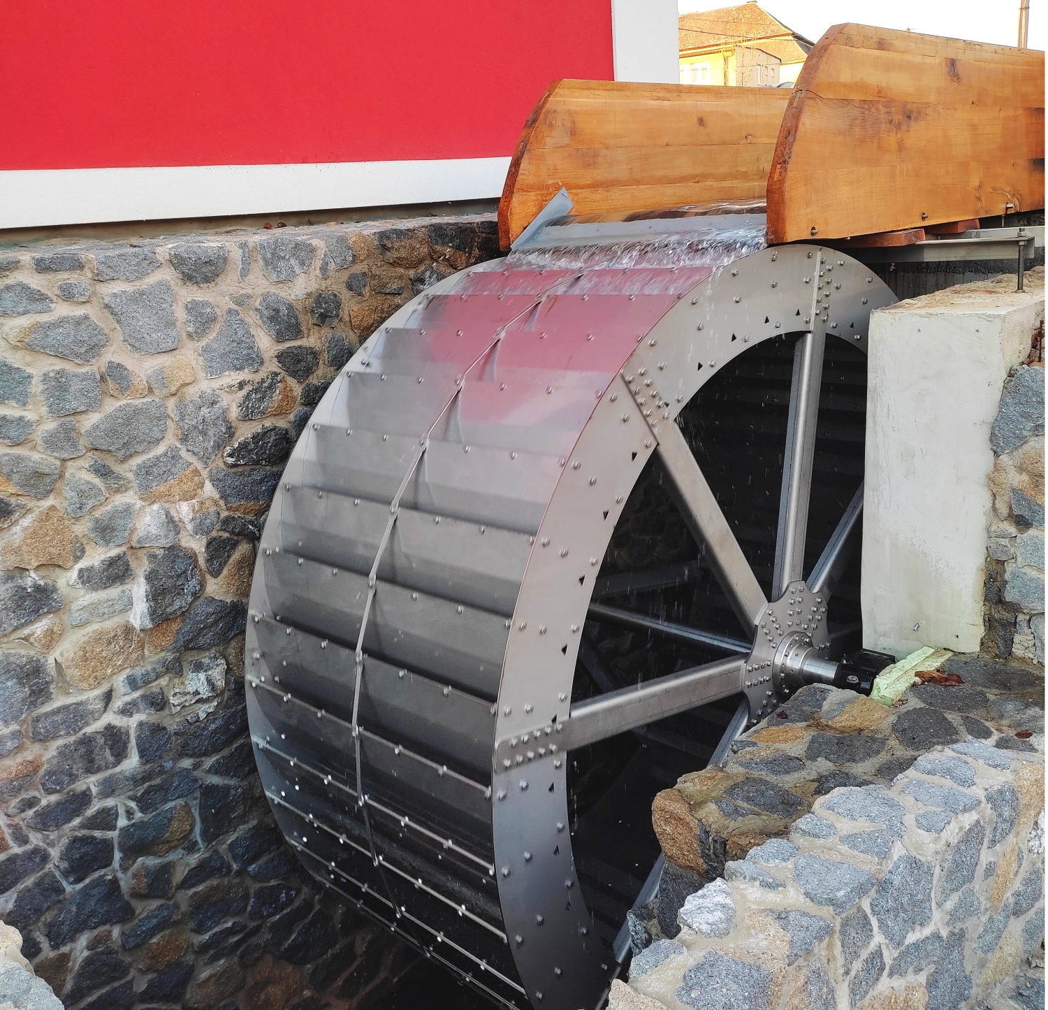 Water wheel - Upper bucket drawing | IMFsoft, s.r.o.